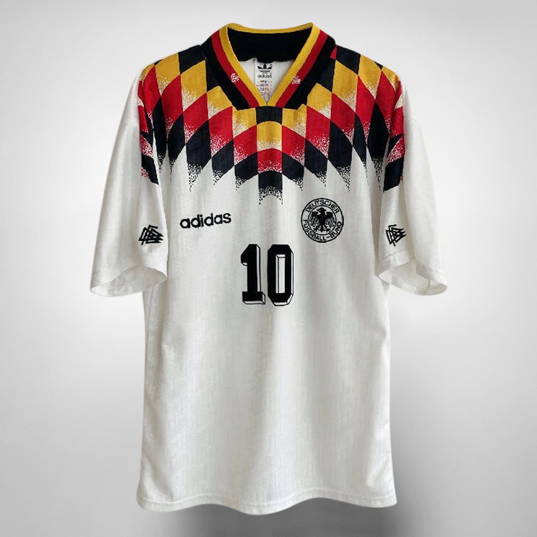 1994 Germany Adidas Home Shirt #10 Matthaus - Marketplace – PFC Vintage