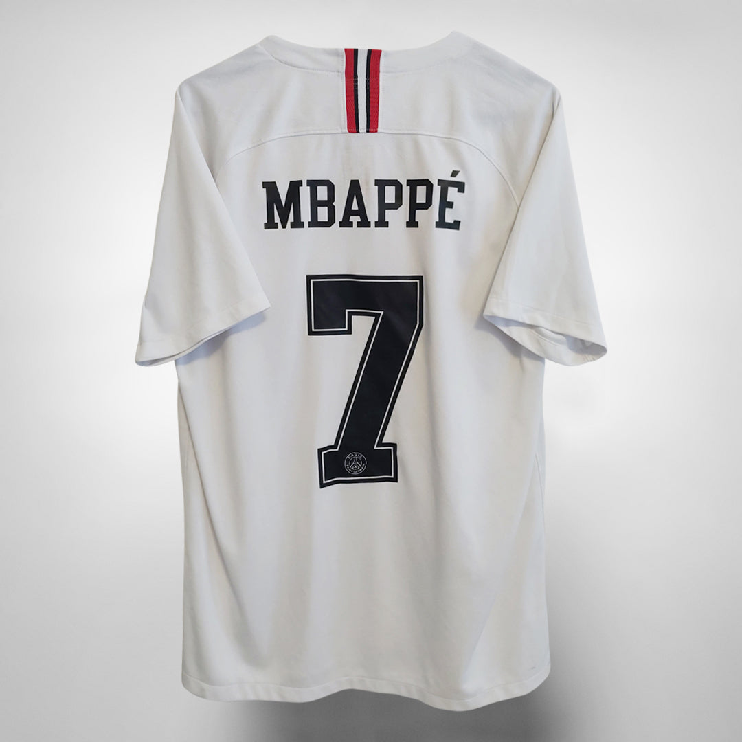 2018-2019 PSG Paris Saint Germain Nike Jordan Fourth Shirt #7 Mbappe ...