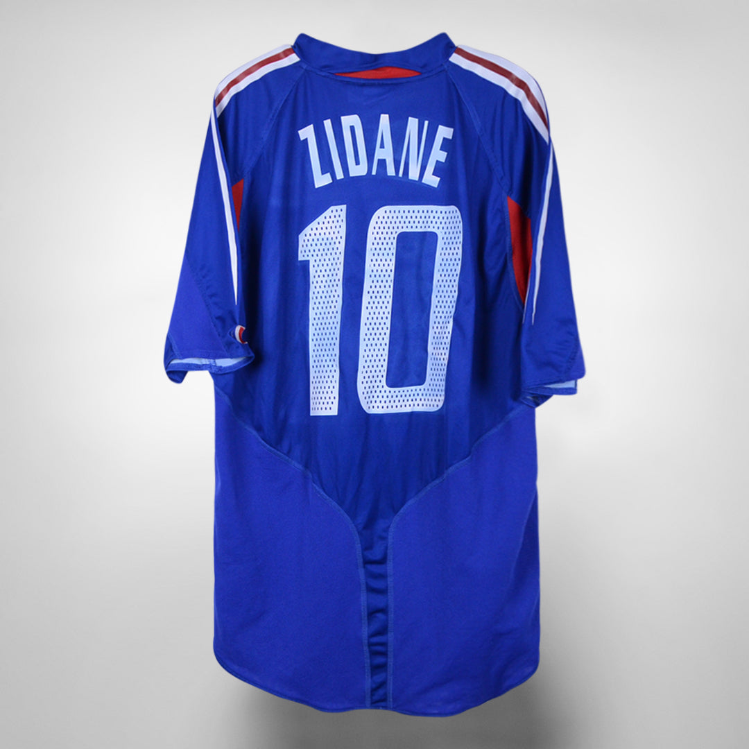 2004-2005 France Adidas Home Shirt #10 Zinedine Zidane - Marketplace ...
