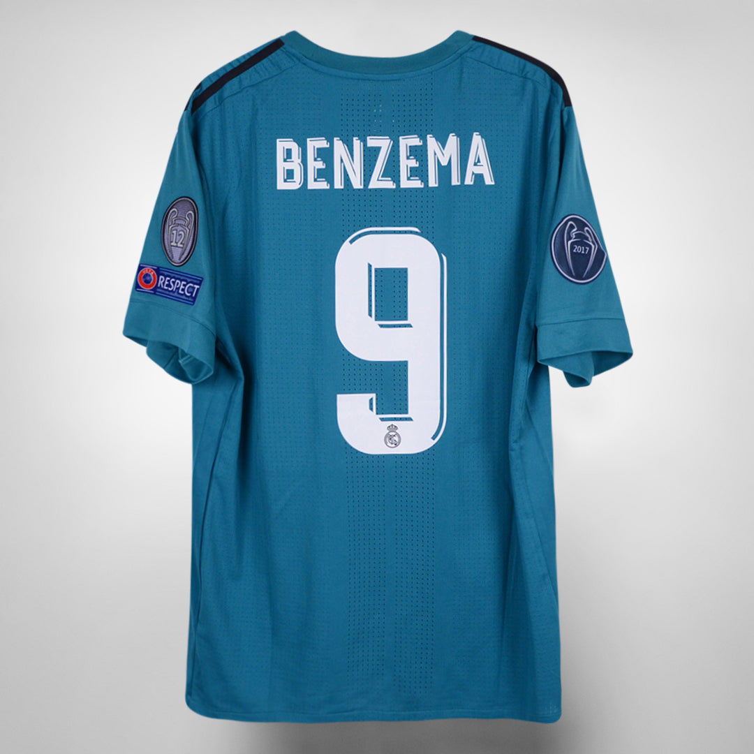 2017-2018 Real Madrid Adidas Player Spec Third Shirt #9 Karim Benzema ...